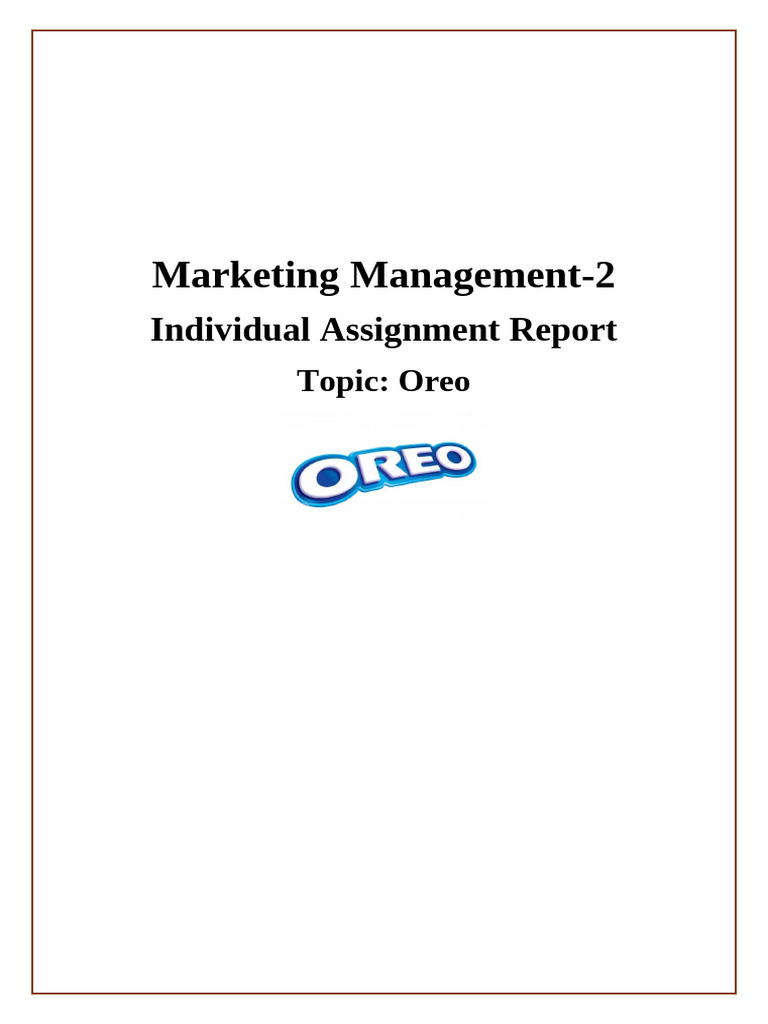 Marketing Management 2 Oreo | PDF | Market Segmentation | Target Audience