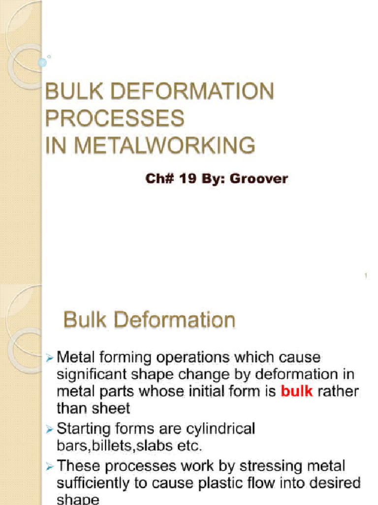 Bulk Deforming Process - 2 | PDF