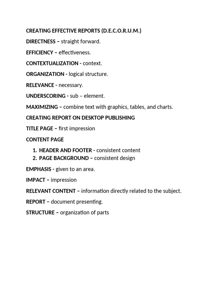 Creating Effective Reports | PDF