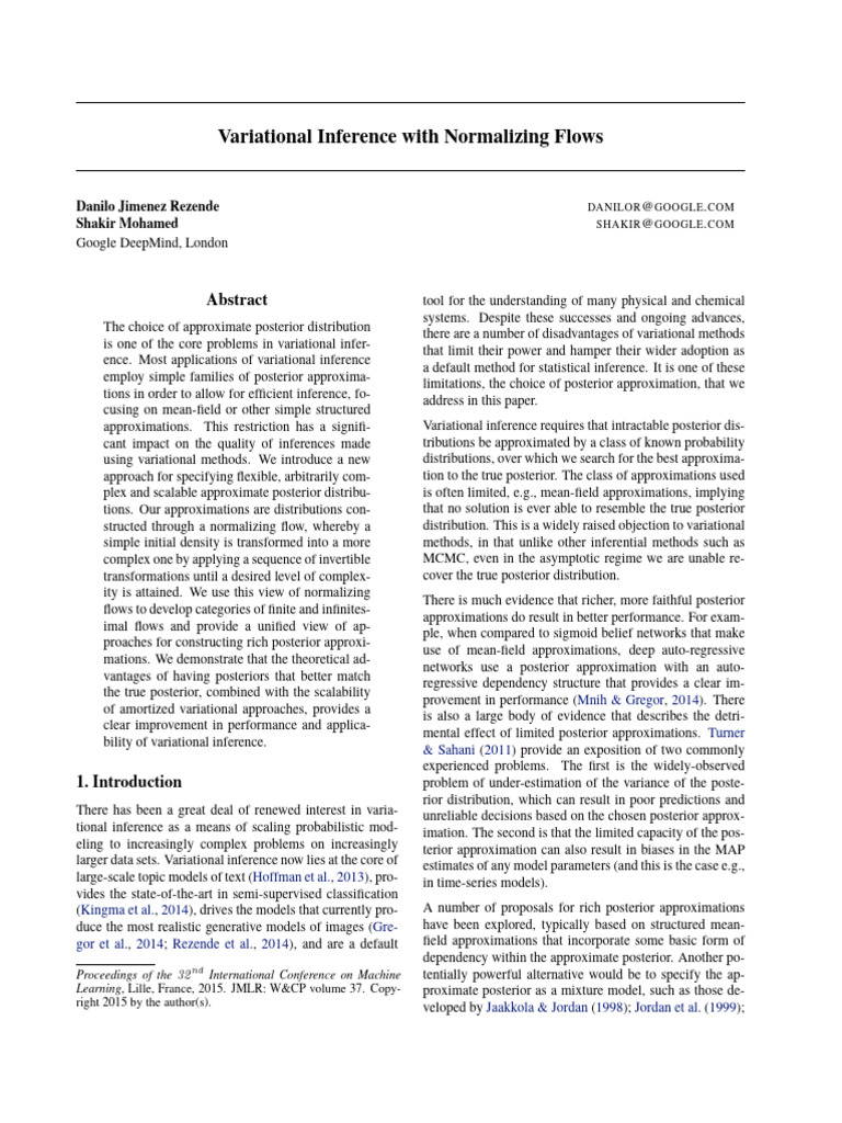 Variational Inference via Normalizing Flows | PDF | Normal Distribution ...