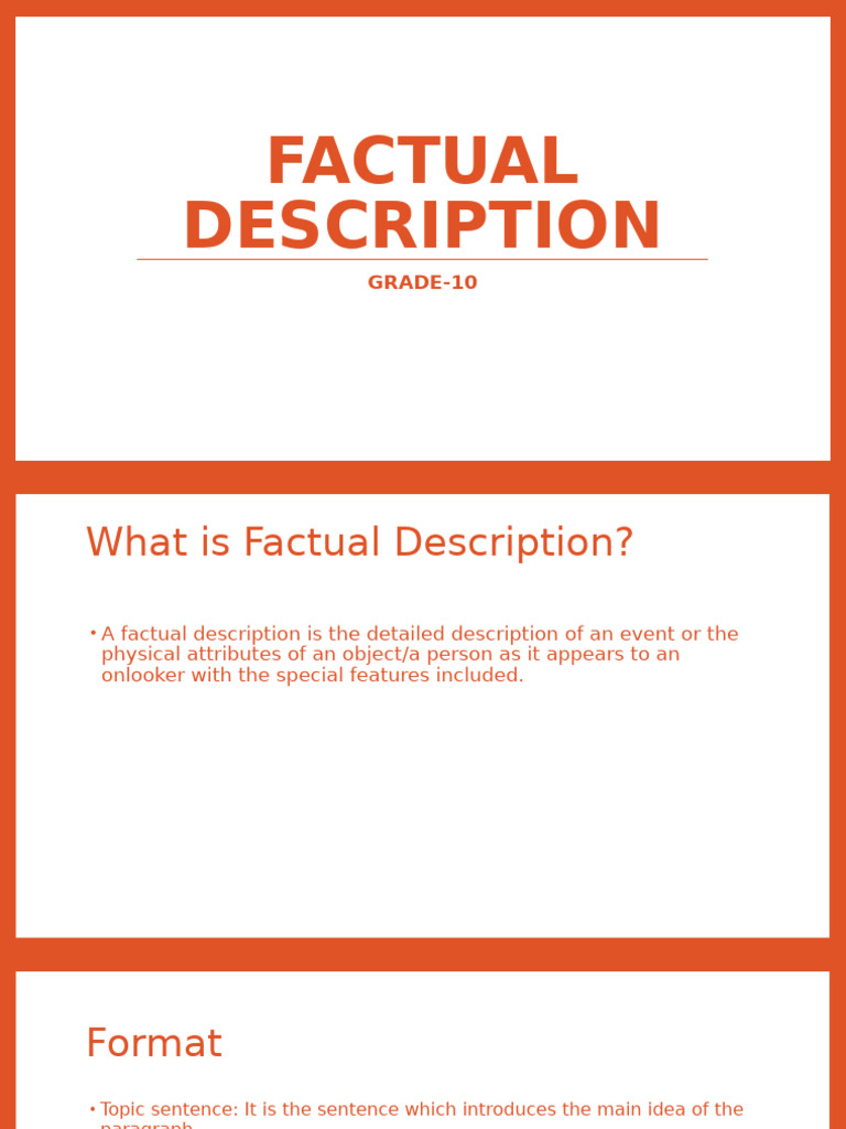 Factual Description Guide for Class 10 | PDF | Washing Machine