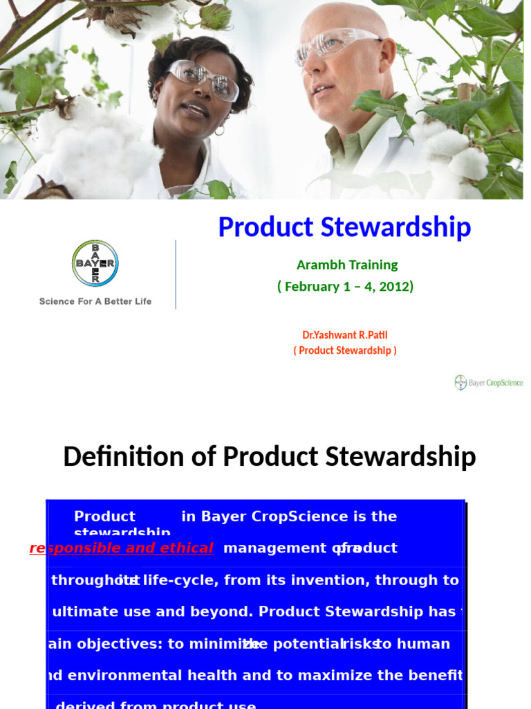 Product Stewardship in Bayer CropScience | PDF | Pesticide | Waste