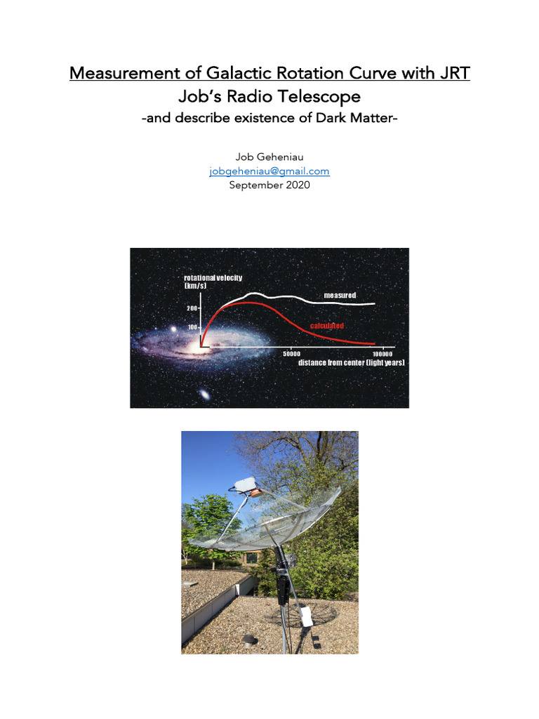 Rotation Curve With JRT English | PDF | Galaxy | Physical Phenomena
