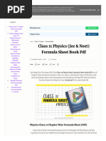 Class 11 Physics Formula Sheet | PDF