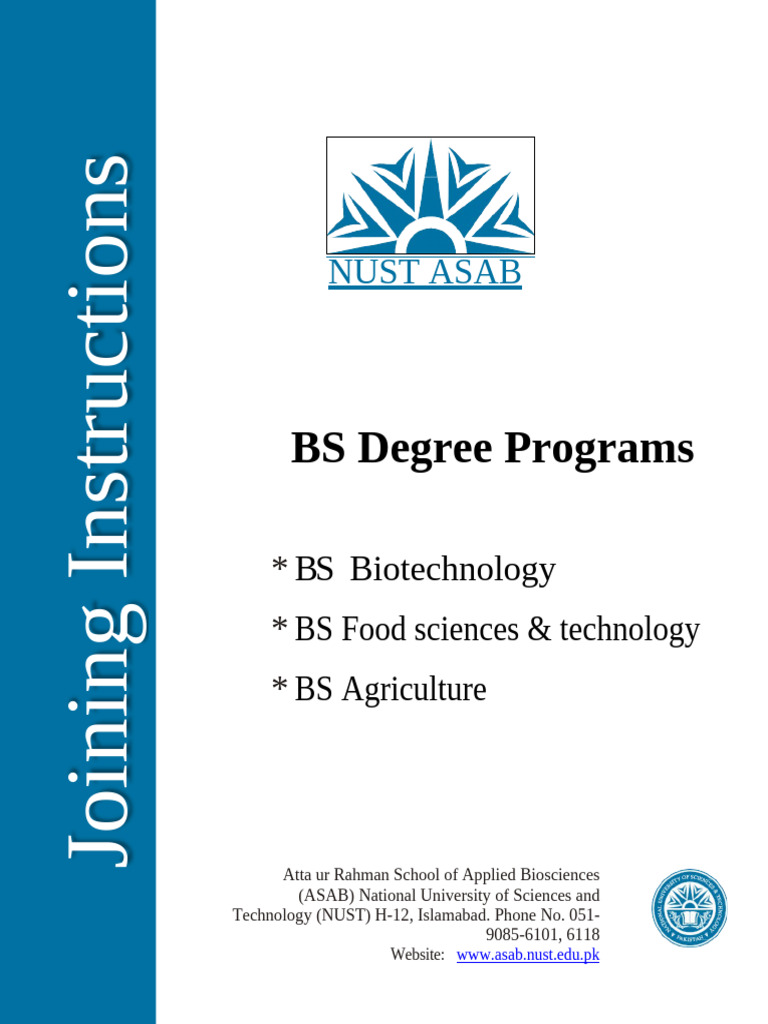 Joining Instruction for Bs Students-2023 | PDF