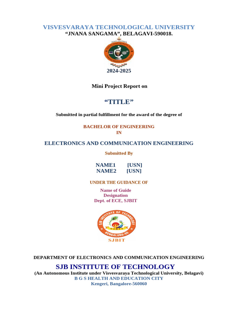 Mini Project Report Format 2024 | PDF | Typefaces | Mosfet