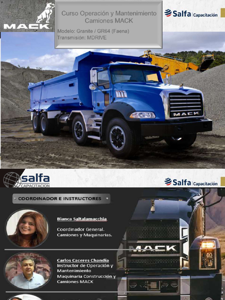 Curso de Operación MACK Granite GR64 | PDF | Sistema de freno ...