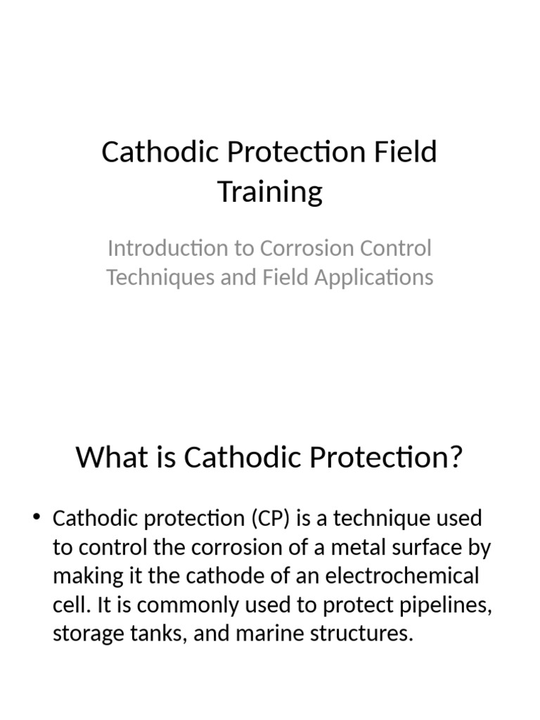 Cathodic Protection Training Guide | PDF