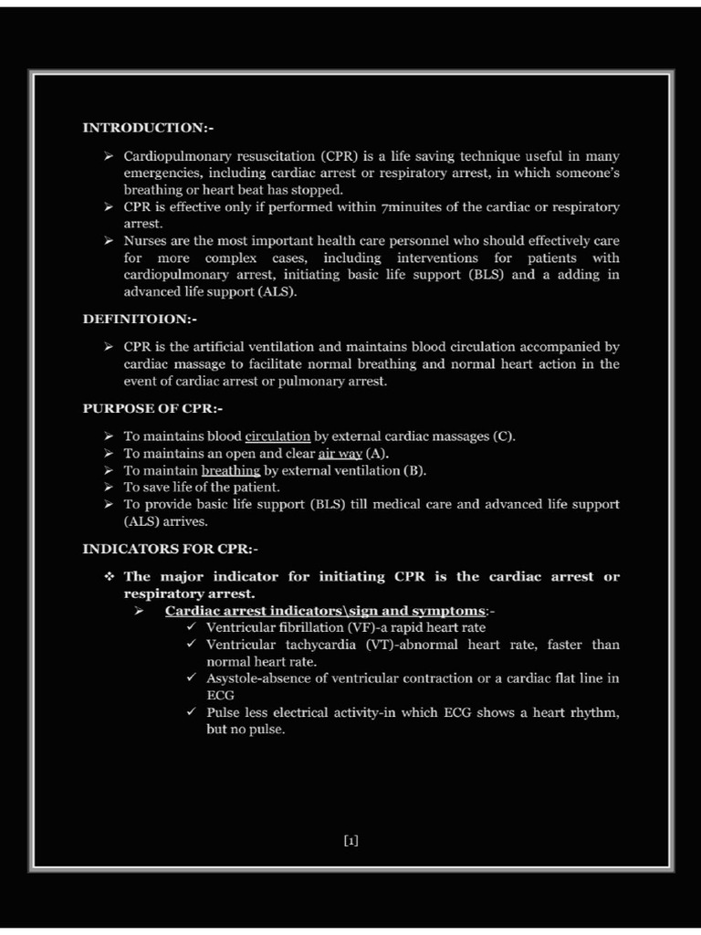 CPR Assignment | PDF