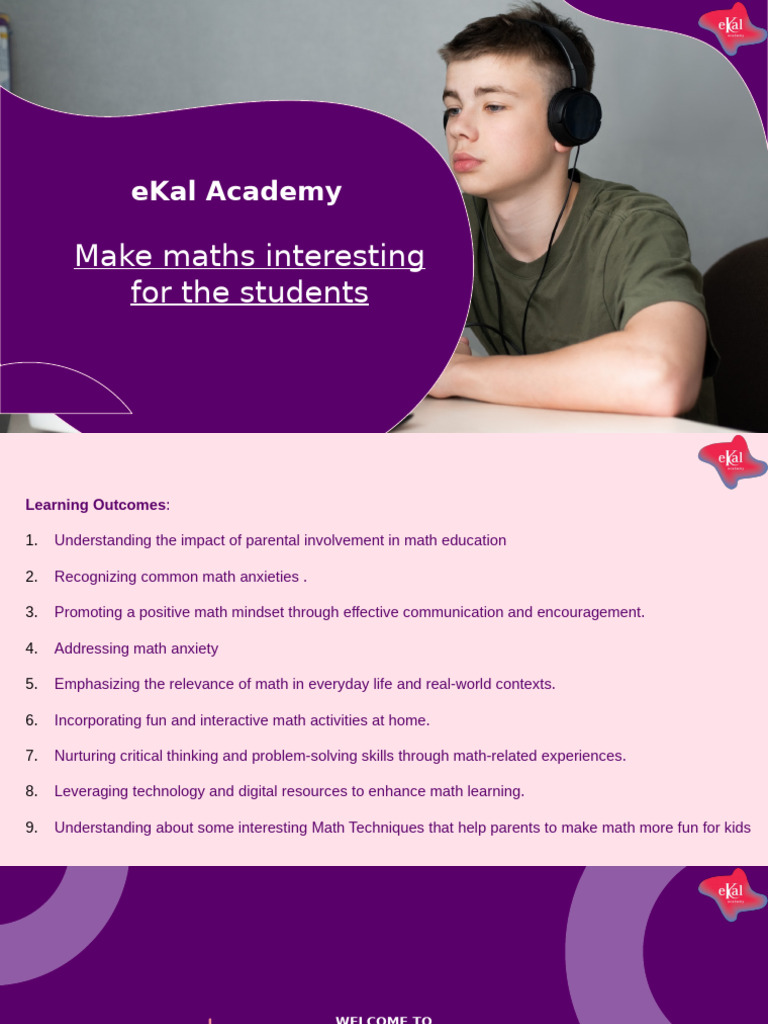 Final PPT TEMPLATE For EKal Session (1) 2 (4) (Autosaved) 2 | PDF | Mathematics | Anxiety
