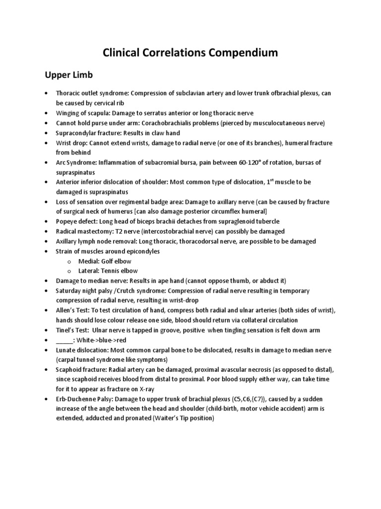 Clinical Correlations Compendium-Anatomy | PDF | Thyroid | Lung