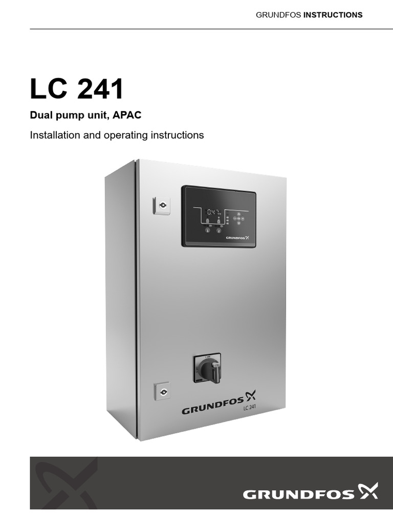 LC241 I&O Grundfosliterature-6512460 | PDF | Power Supply | Fuse ...