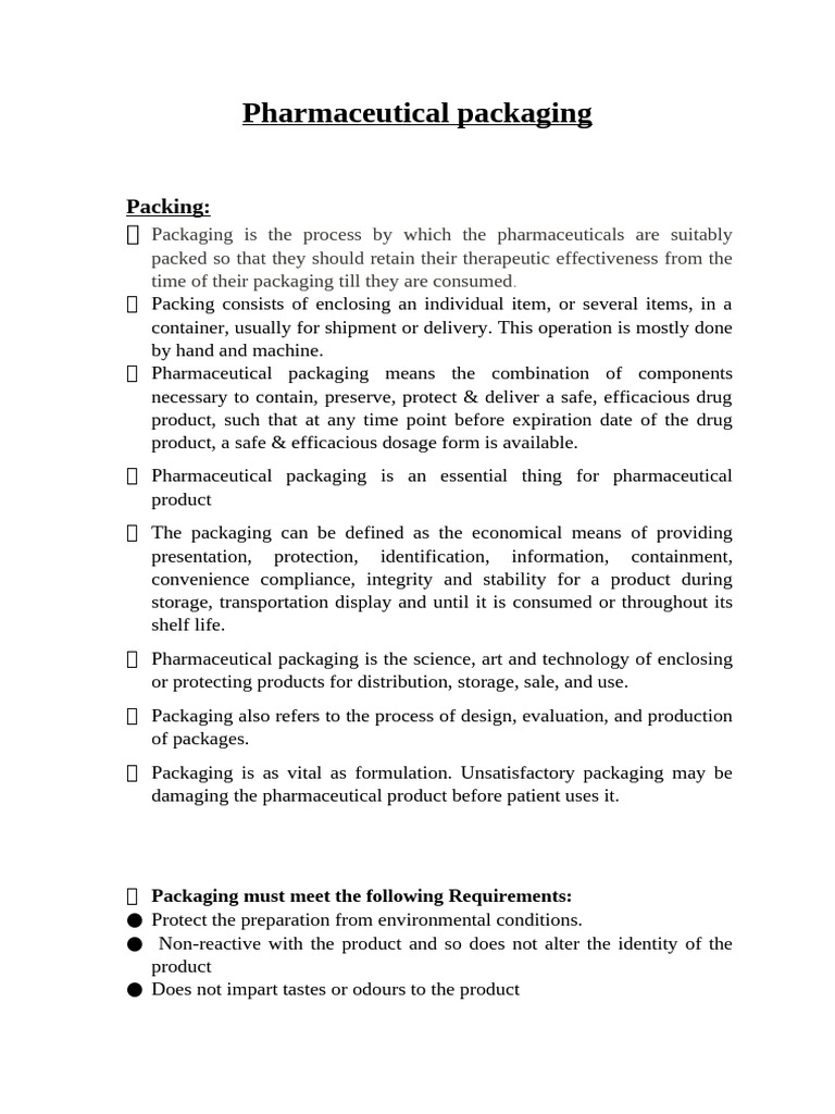 Essential Guide to Pharmaceutical Packaging | PDF | Shelf Life