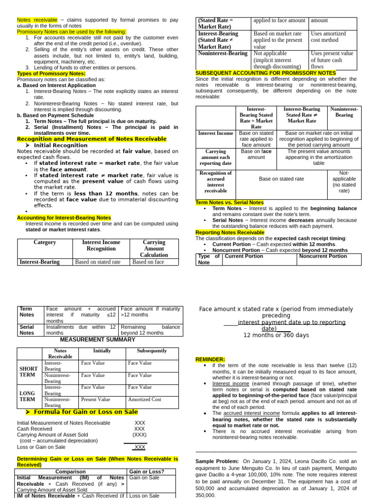 Chapter5-Notes Receivable | PDF | Interest | Present Value