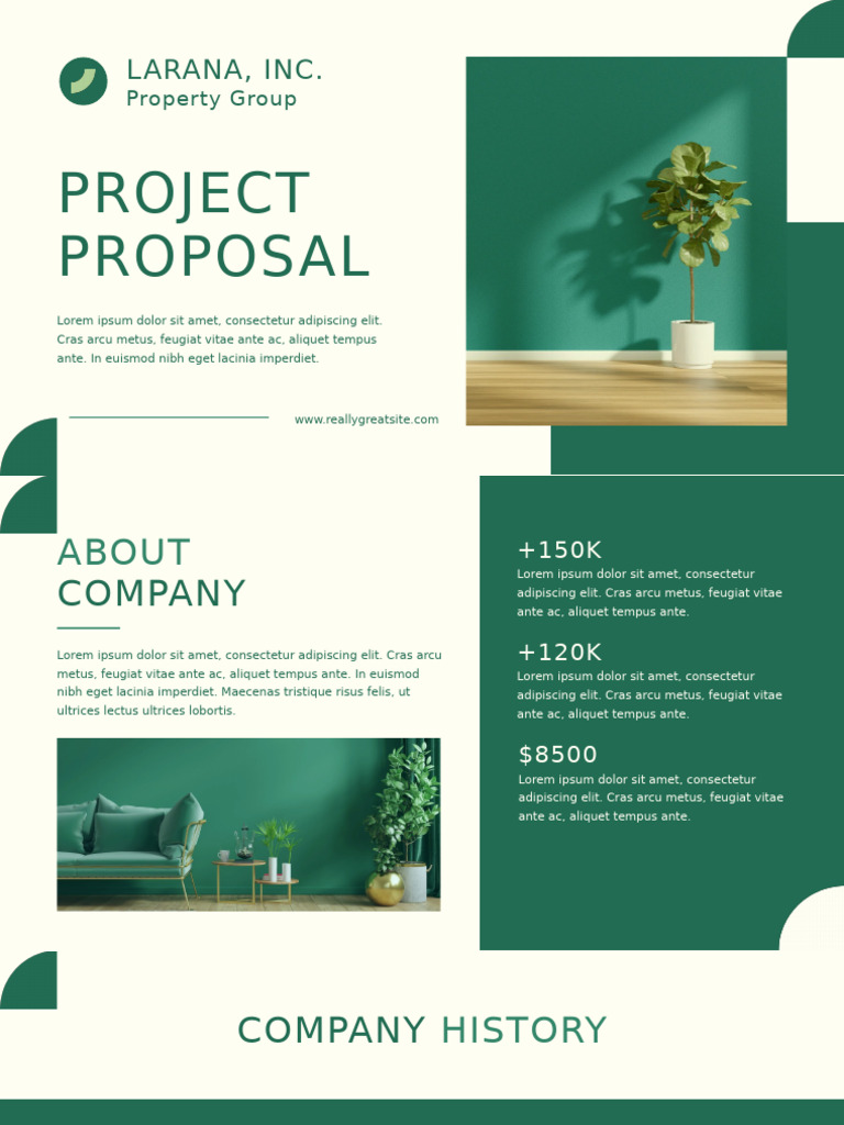 Beige and Green Modern Project Proposal Slide Presentation | PDF