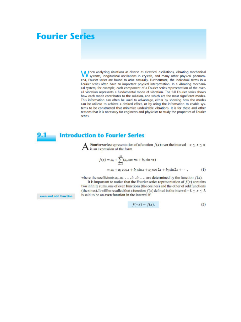 Fourier Series and Integrals | PDF