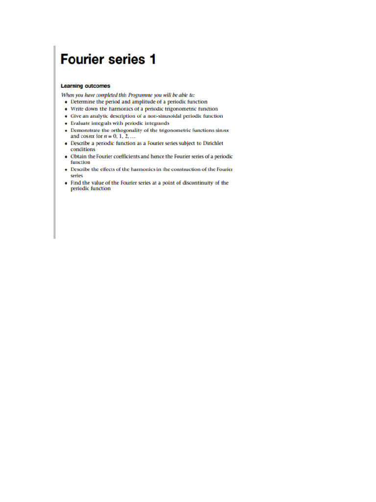 Fourier Series Introduction | PDF