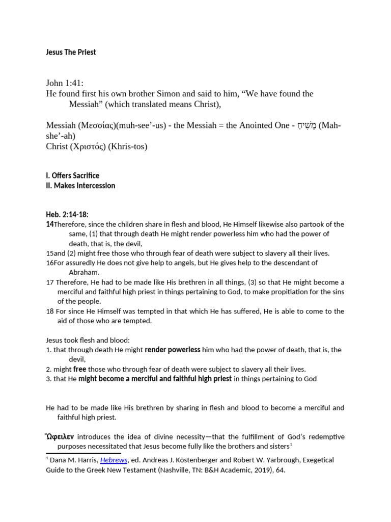 Scriptures On Priesthood | PDF | Aaron | Jesus