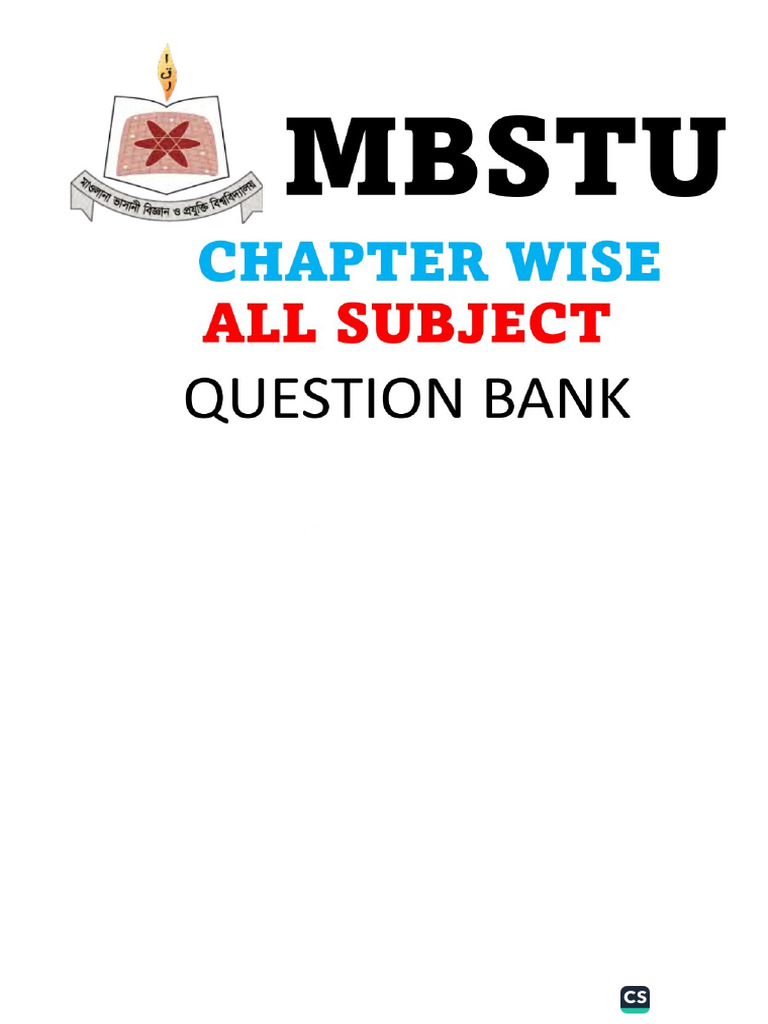 MBSTU Question Bank PDF | PDF