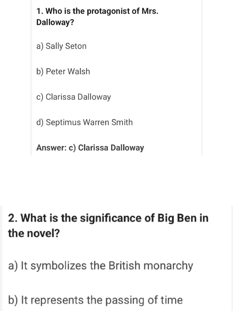 Mrs Dalloway | PDF