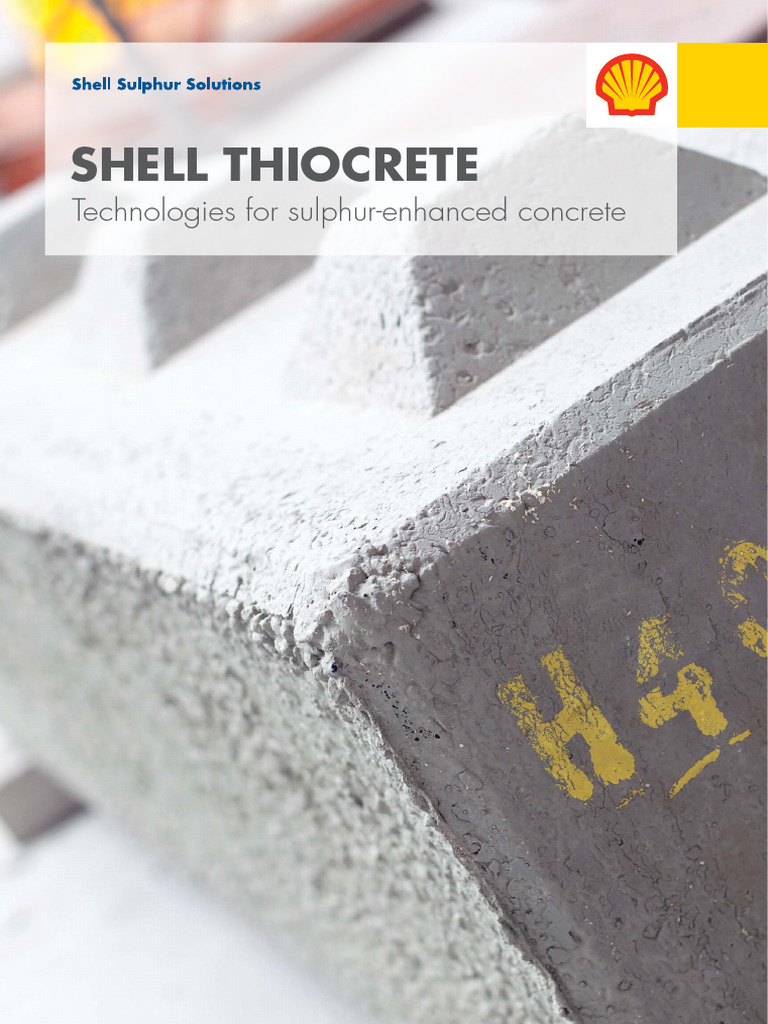 Zwavelbeton 1b Shell Thiocrete Brochure WWW Shell Com | PDF | Concrete | Cement