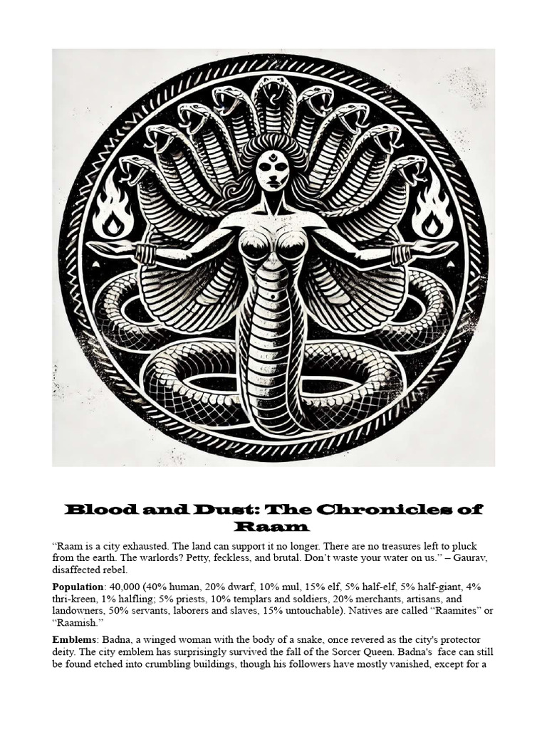 Blood and Dust Raam Introduction | PDF
