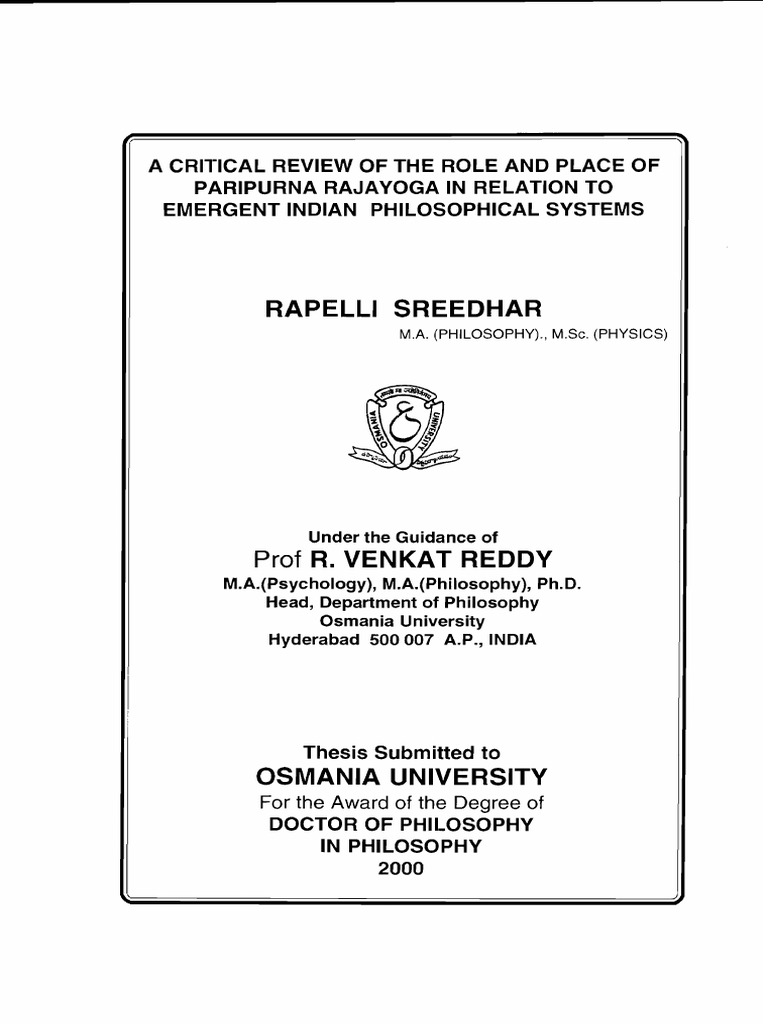 Rajayoga Sridhar Rapelli | PDF