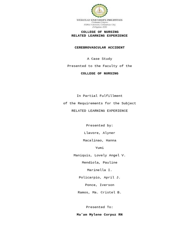 Final Cva 8 28 2024 | PDF | Cerebrum | Brainstem