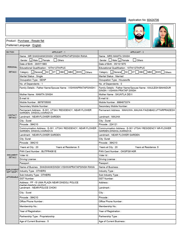 Applicationform 60424706 27-7-2024 165927 | PDF | Business | Money