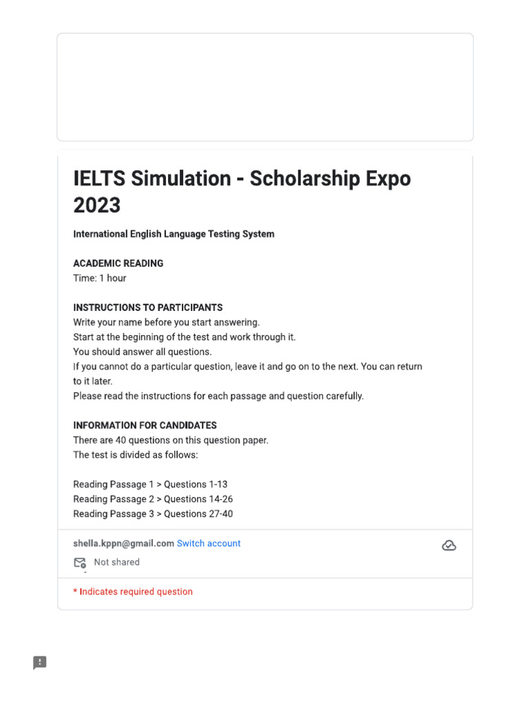 IELTS Reading 1 | PDF