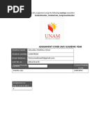 UNAM Assignment Cover Page 2025 | PDF