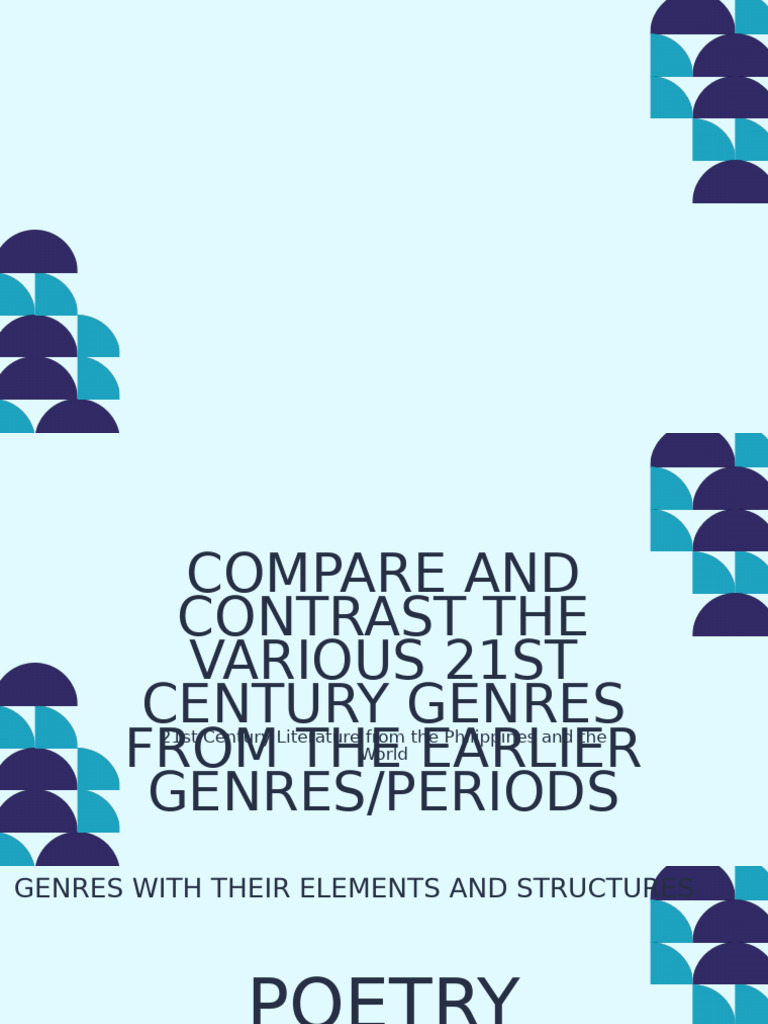 21st Century Literary Genres Explained | PDF | Genre | Poetry