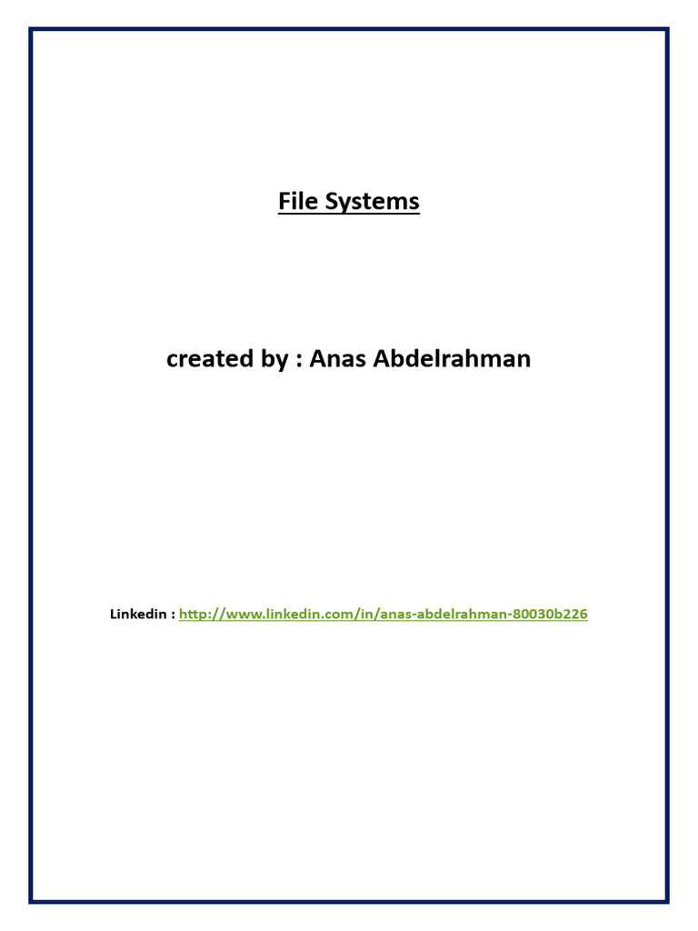 File Systems | PDF