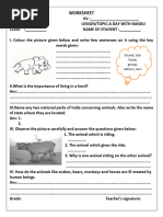 Class 4 EVS Worksheets Overview | PDF