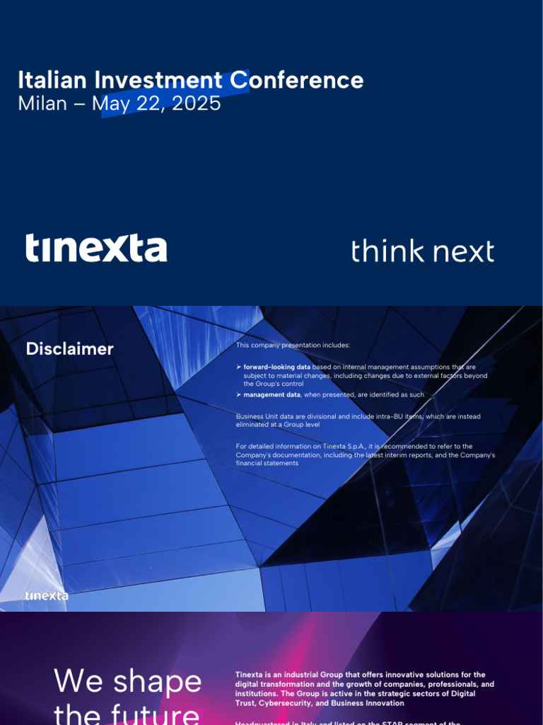 IIC Presentation ENG Maggio 2025 | PDF | Business Economics | Business