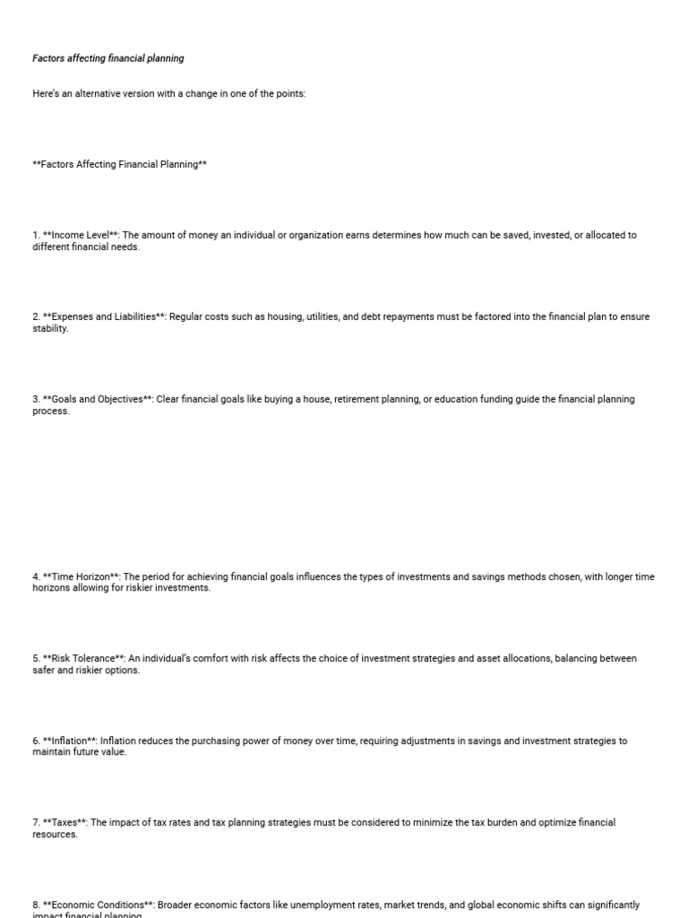 Unit 2 Financial Planning | PDF | Taxes | Expense