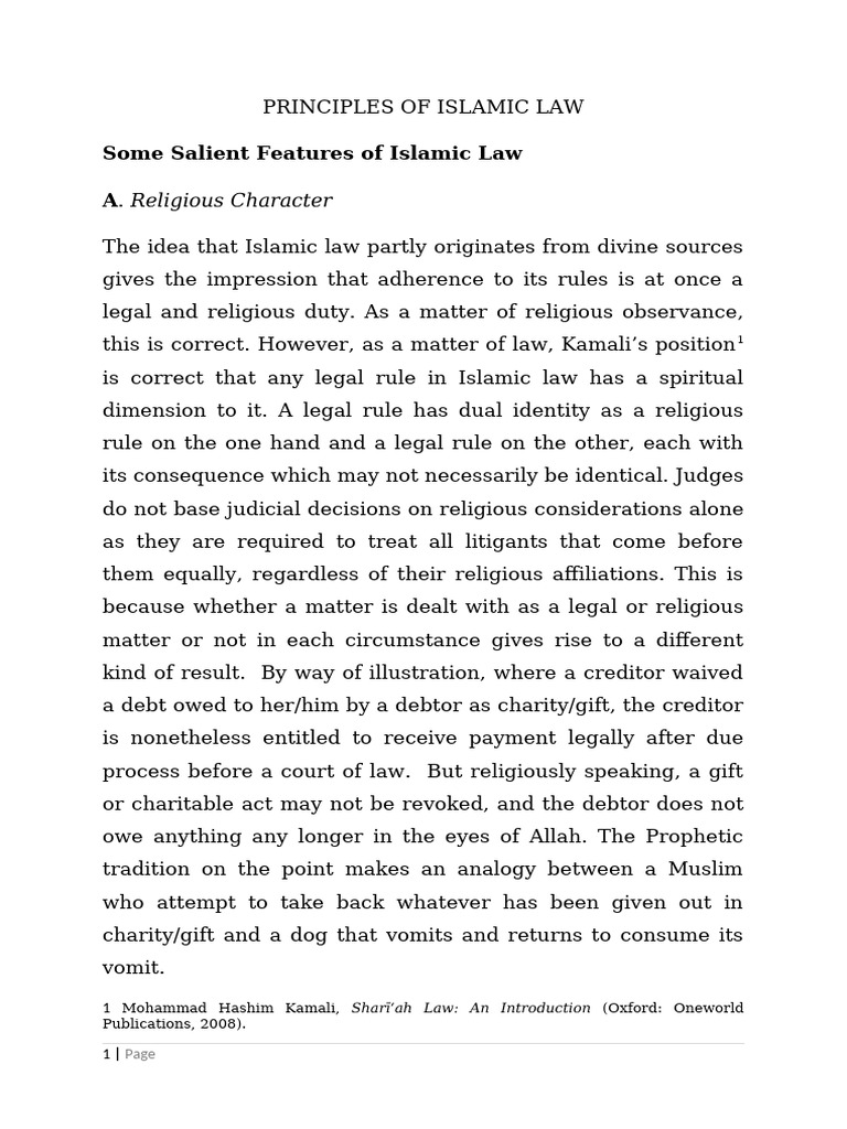 Principles of Islamic Law Week 2 | PDF | Sharia | Quran