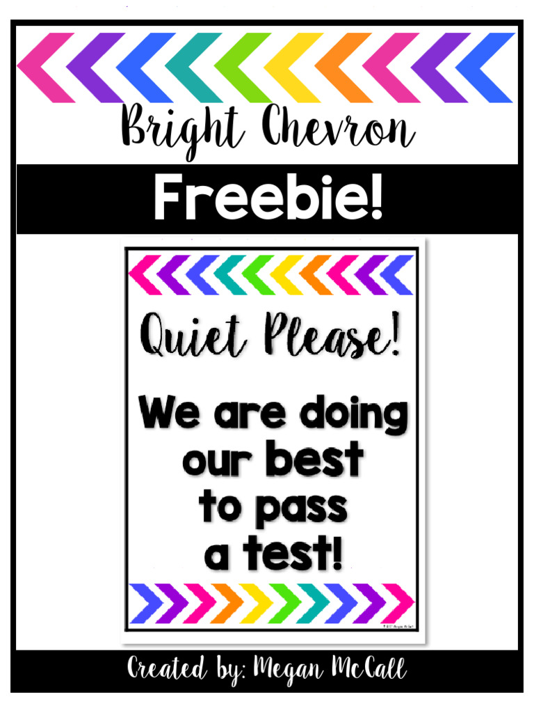 Classroom Test Disruption Sign Freebie | PDF
