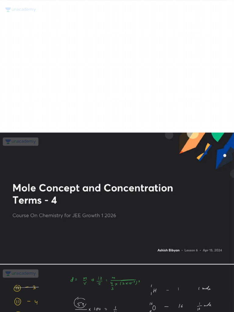 Mole Concept and Concentration Terms 4 With Anno | PDF