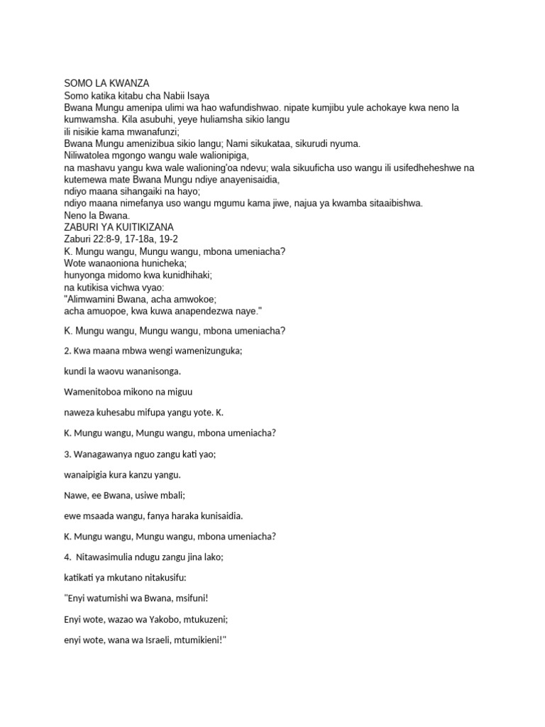 Jumapili Ya Matawi | PDF