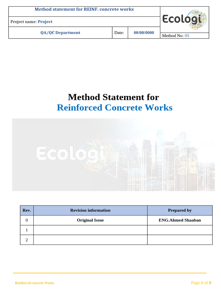 05 Mos Reinf Concrete Works | PDF | Concrete | Quality Assurance