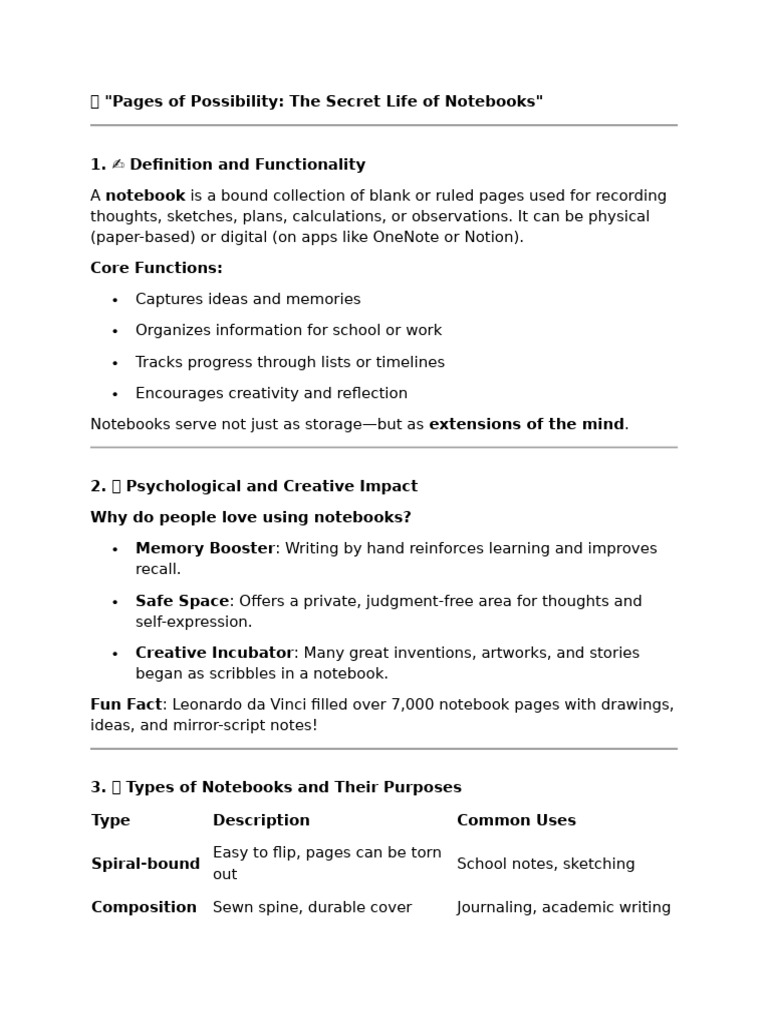 Pages of Possibility Notebook | PDF | Notebook | Cognition