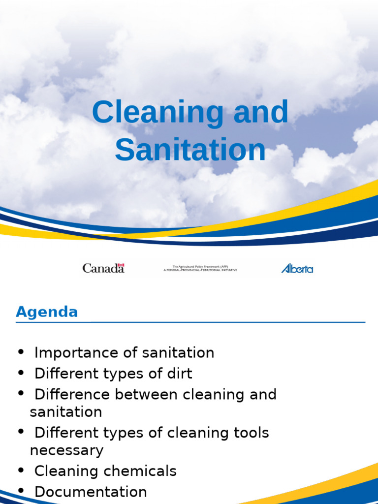 Food Industry Cleaning & Sanitation Guide | PDF | Soil | Disinfectant