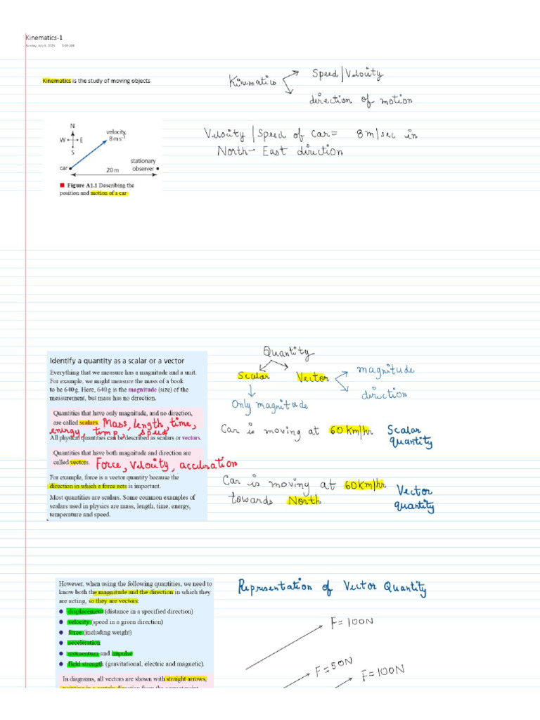 Kinematics Class Today | PDF