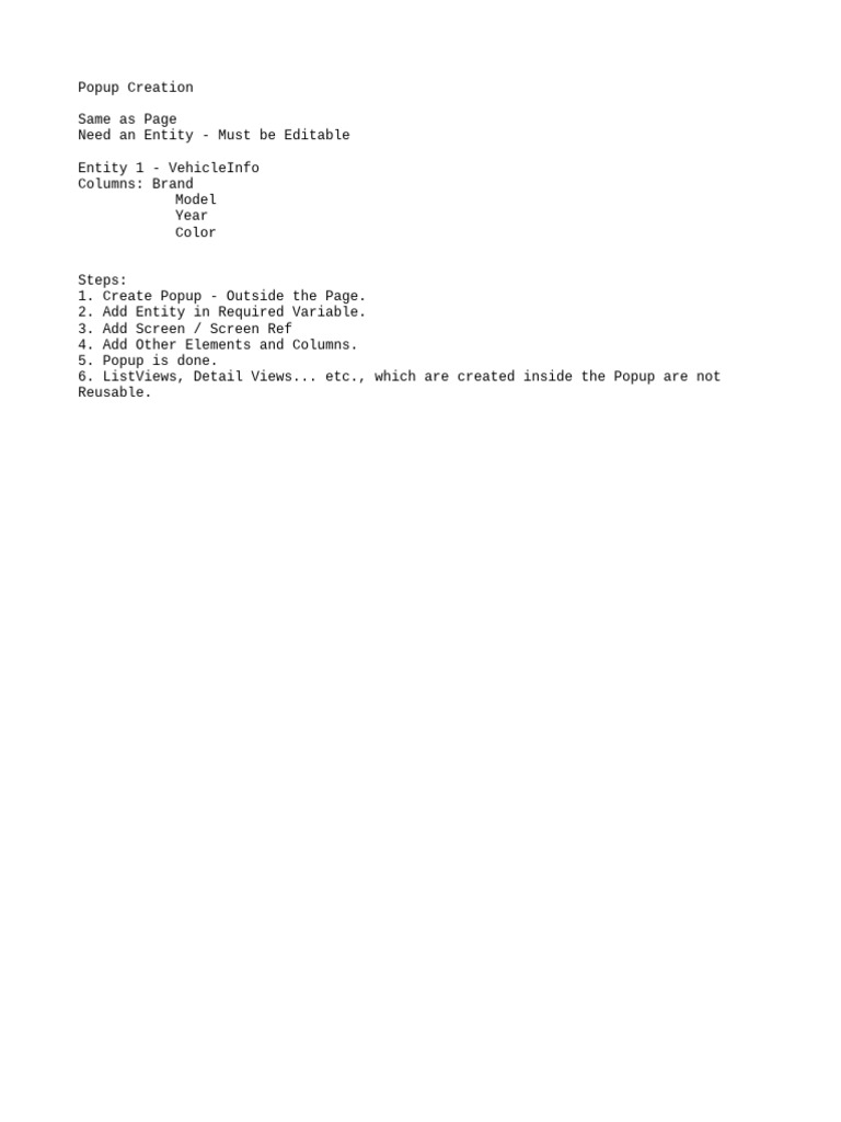 Popup Creation | PDF