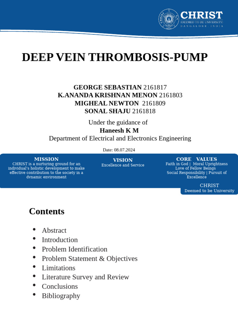 Project Phase1 Review1 | PDF | Thrombosis | Vein