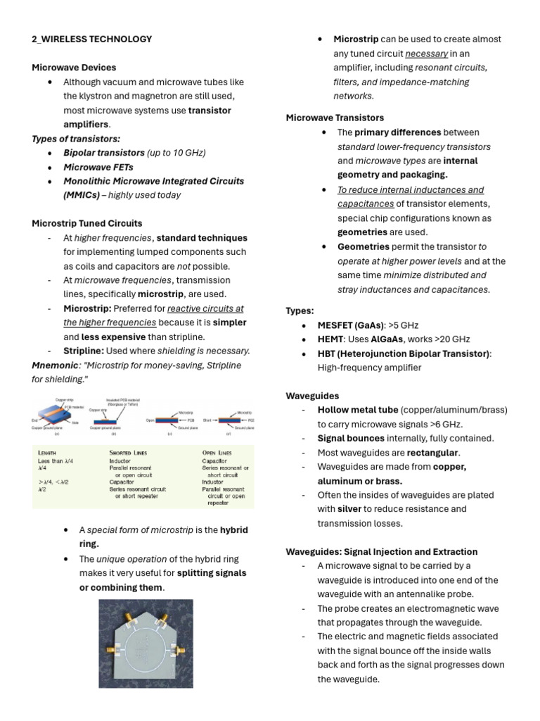 Microwave Technology and Devices Overview | PDF | Microwave | Diode