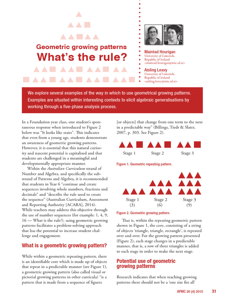 Growing Geometric Patterns | PDF | Geometry | Mathematics