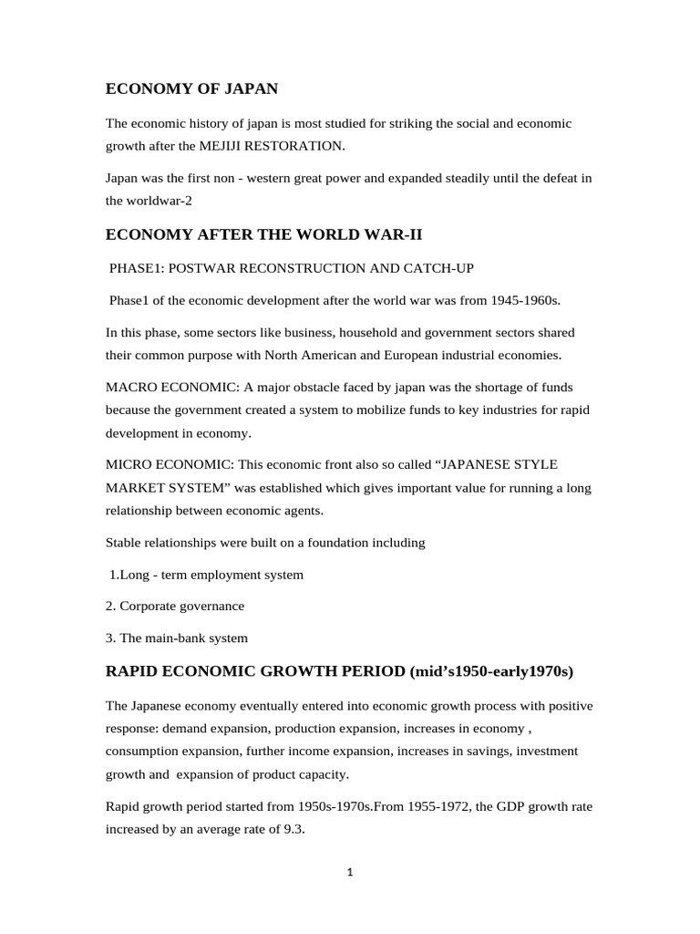 Japan's Economic Evolution: 1960-2000 | PDF | Economic Growth | Economies