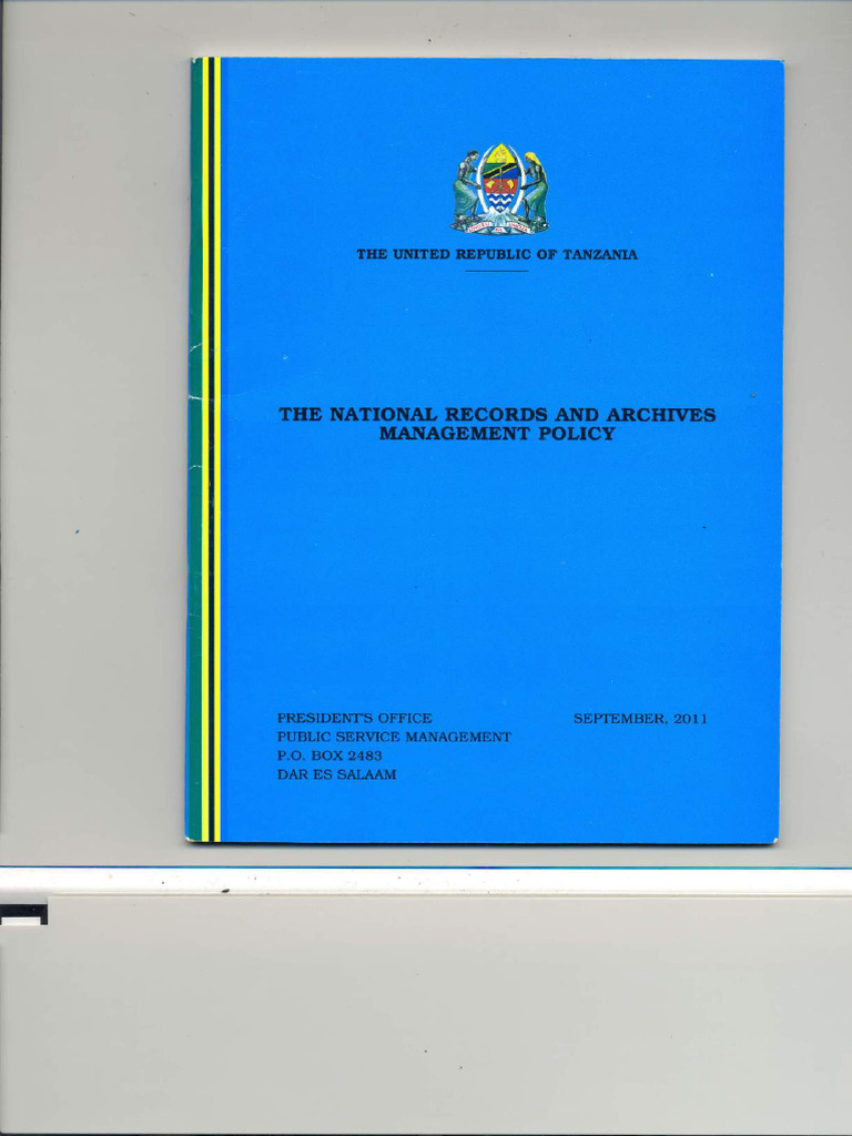 Sw-1652176394-The National Records and Archives Management Policy 2011 ...